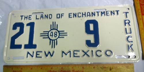 1948 New Mexico truck license plate vintage old car garage NM ...