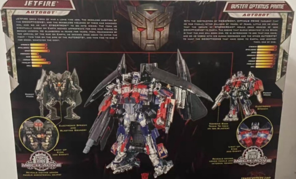 Takara Tomy Transformers 2009 Movie Leader Class Optimus Prime Jetfire ...