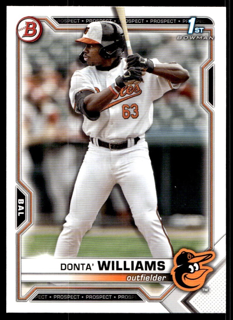 2021 Bowman Draft Donta' Williams G16 Baltimore Orioles #BD-90 | eBay