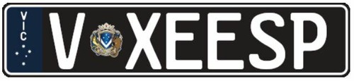 Ford Falcon XE ESP Custom VIC Prestige Number Plates - V-XEESP - 520mm ...