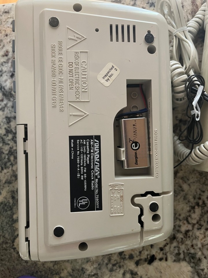 Soundesign Alarm Clock AM/FM Radio Cassette Telephone Vintage 1980's ...