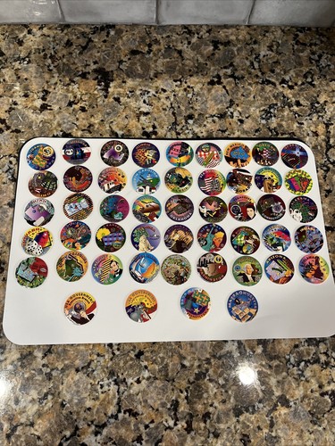 Vintage 90s Lot of 49 Pogs Includes U.S. States & Government | eBay