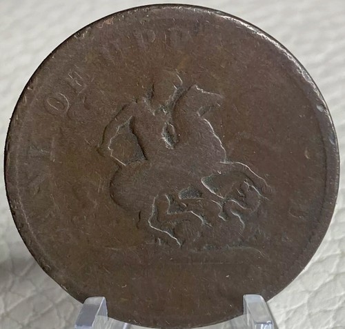 1850 Bank Of Upper Canada One Penny Token Copper Coin St George ...