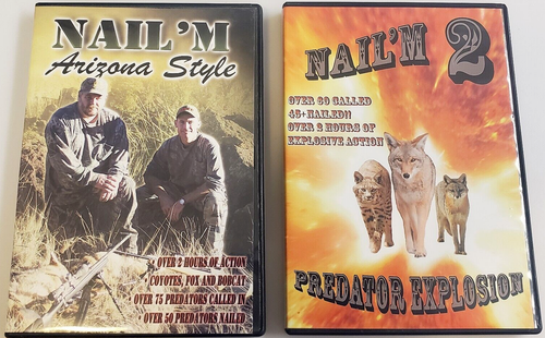 NAIL'M ARIZONA STYLE & Nail 'em 2 Varmint Predator Hunting Action RARE ...