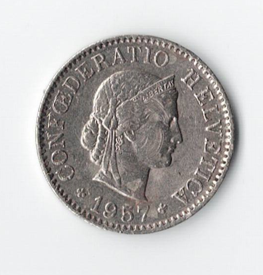 1957 Switzerland 5 Rappen Coin Swiss CONFOEDERATIO HELVETICA | eBay