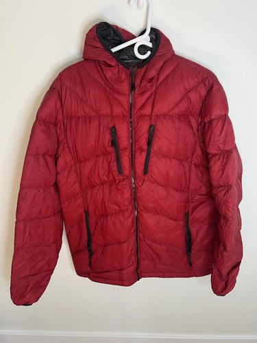 Hemisphere Men's Large Outdoor Apparel Red Puffy Hood Jacket Full Zip ...