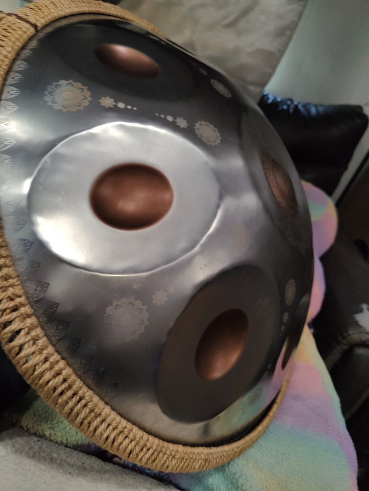 22 Inches 10 Notes D Minor 432HZ Adult's Steel Handpan Bell Rain Drum ...