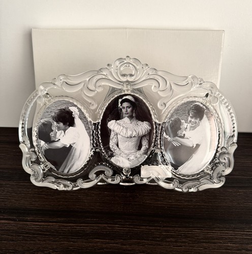 Mikasa 13 1/4" Triple Oval Crystal Photo Frame Princess Wedding | eBay