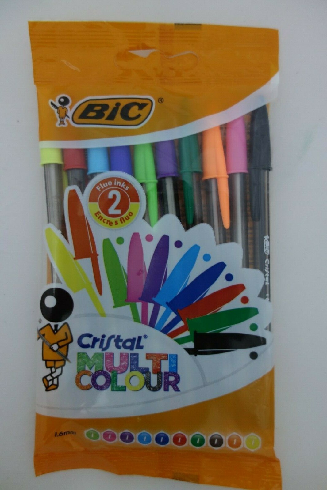 BIC Cristal Multicolour Ballpoint Pens Assorted Colours 10 Pack | eBay UK