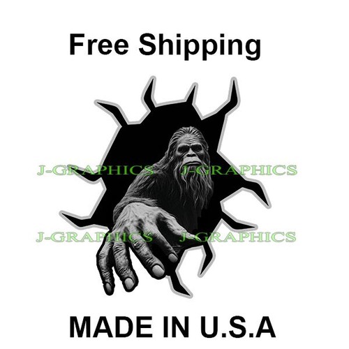 Bigfoot Vinyl Sticker Window Bumper Laptop Tablet Decal Sasquatch ...