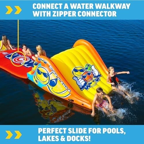 Wow Sports Inflatable Floating Giant Water Slide – Fun for Adults ...