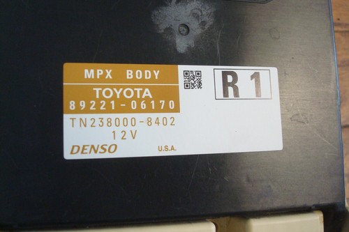2012 Toyota Camry 2.5L OEM Multiplex Body Control Module MPX 89221 ...