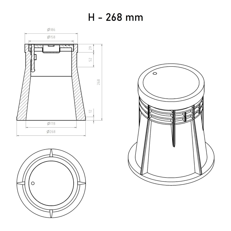 Water Stop Tap Box Surface Box Stop Cock Box Valve Box with Cast Iron ...