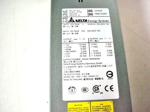 IBM 9117-MMA 8234-EMA P570 1600W AC PSU 5628 44V3086 ECD15110002 AHF ...