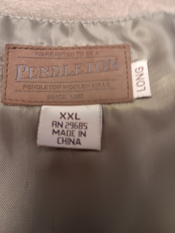 Men's Pendleton Leather Western Cowboy Vest Size XXL Long Made In China #048 | eBay