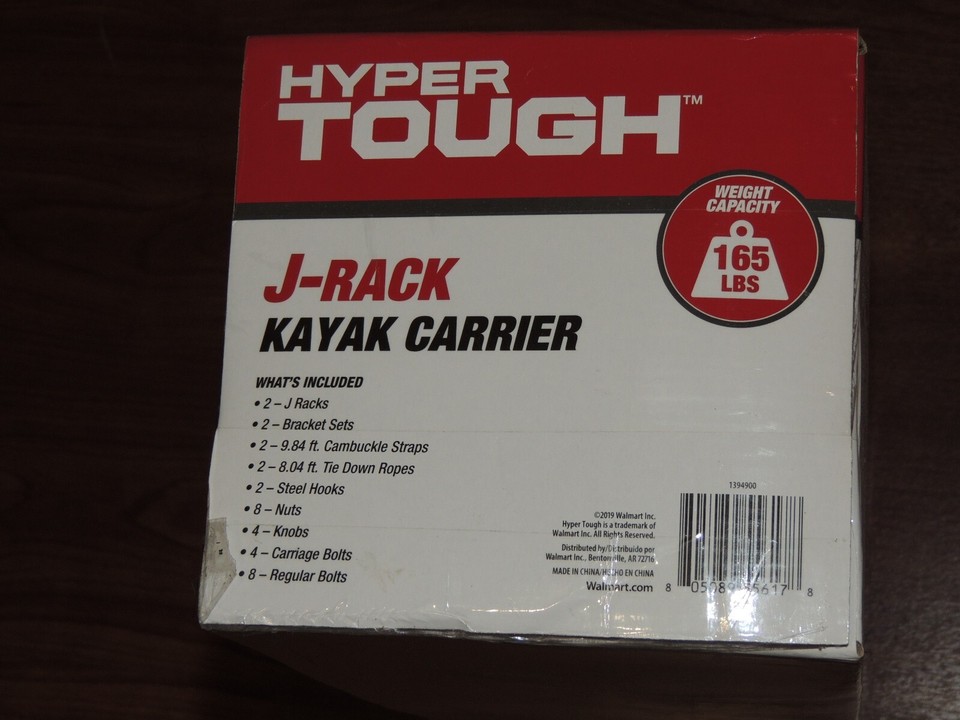 New - Hyper Tough Roof-Mounted J-Rack Kayak Carrier 165 LBS 1394900 ...