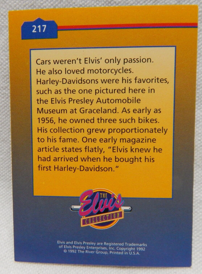 Elvis Presley The Elvis Collection Card 217 | eBay
