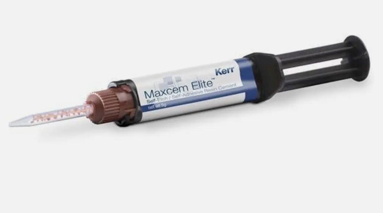 Kerr Maxcem Elite CLEAR Self-Etch/Self-Adhesive Resin Cement, 5g ...