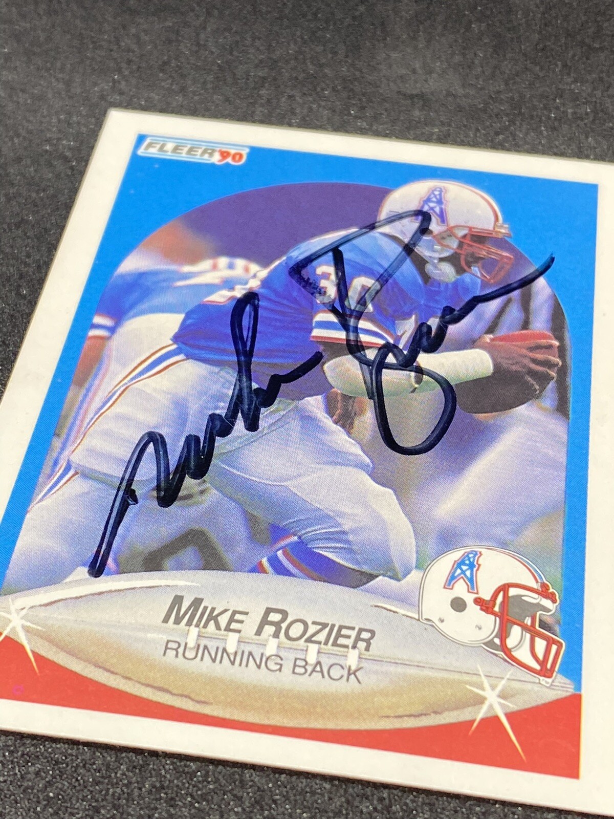 Mike Rozier 1990 Fleer #135 Houston Oilers Falcons Signed Auto ...