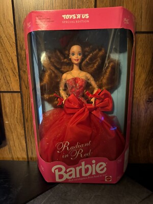 Radiant in Red Barbie Doll Toys R Us Special Edition 1992 Mattel #1276 ...