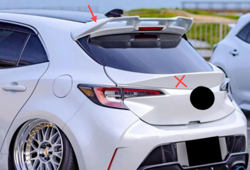Pearl White Rear Roof Window Spoiler Wing For 2019-2023 Toyota Corolla ...