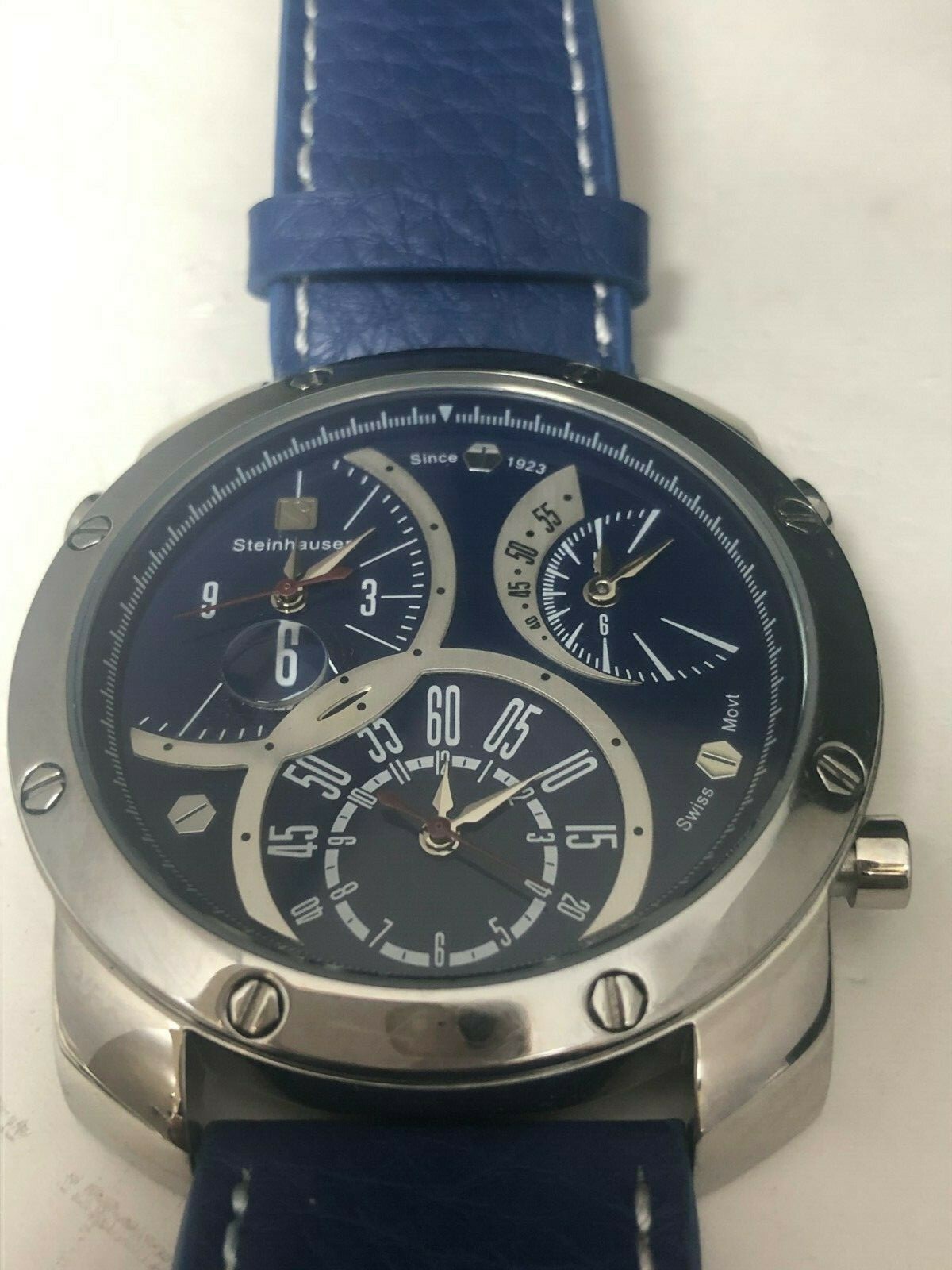 STEINHAUSEN MEN'S WATCH TRIPLE CROWN TRIPLE TIME ZONE | eBay