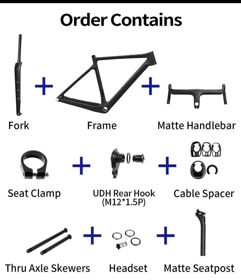 BXT Carbon UDH Gravel Bike Frame Disc Brake Fully Hidden Road Bicycle ...