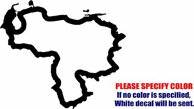 VENEZUELA Country Map Decal Sticker JDM Funny Vinyl Car Window Bumper ...