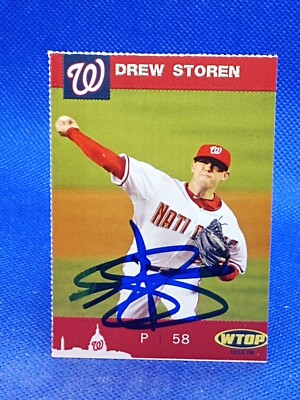 AUTOGRAPH AUTO Drew Storen 2010 WTOP Collector Card Series #10 | eBay