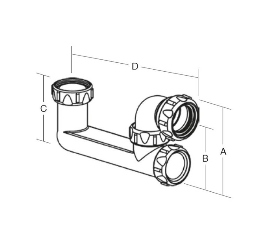 MULTIKWIK BATH - STANDARD' LOW LEVEL P6040 40MM WASTE TRAP | eBay