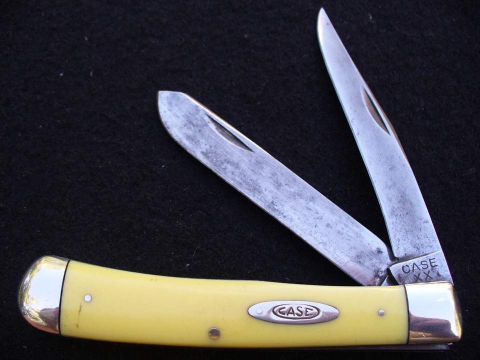 Vintage Case XX 3254 Yellow Trapper Knife 1940-1964 Excellent Used ...