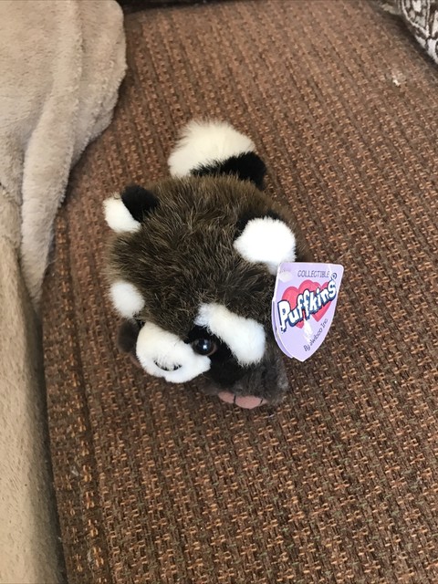 Puffkins Plush Stuffed Animal Vintage SWIBCO Bandit Raccoon P13 for ...