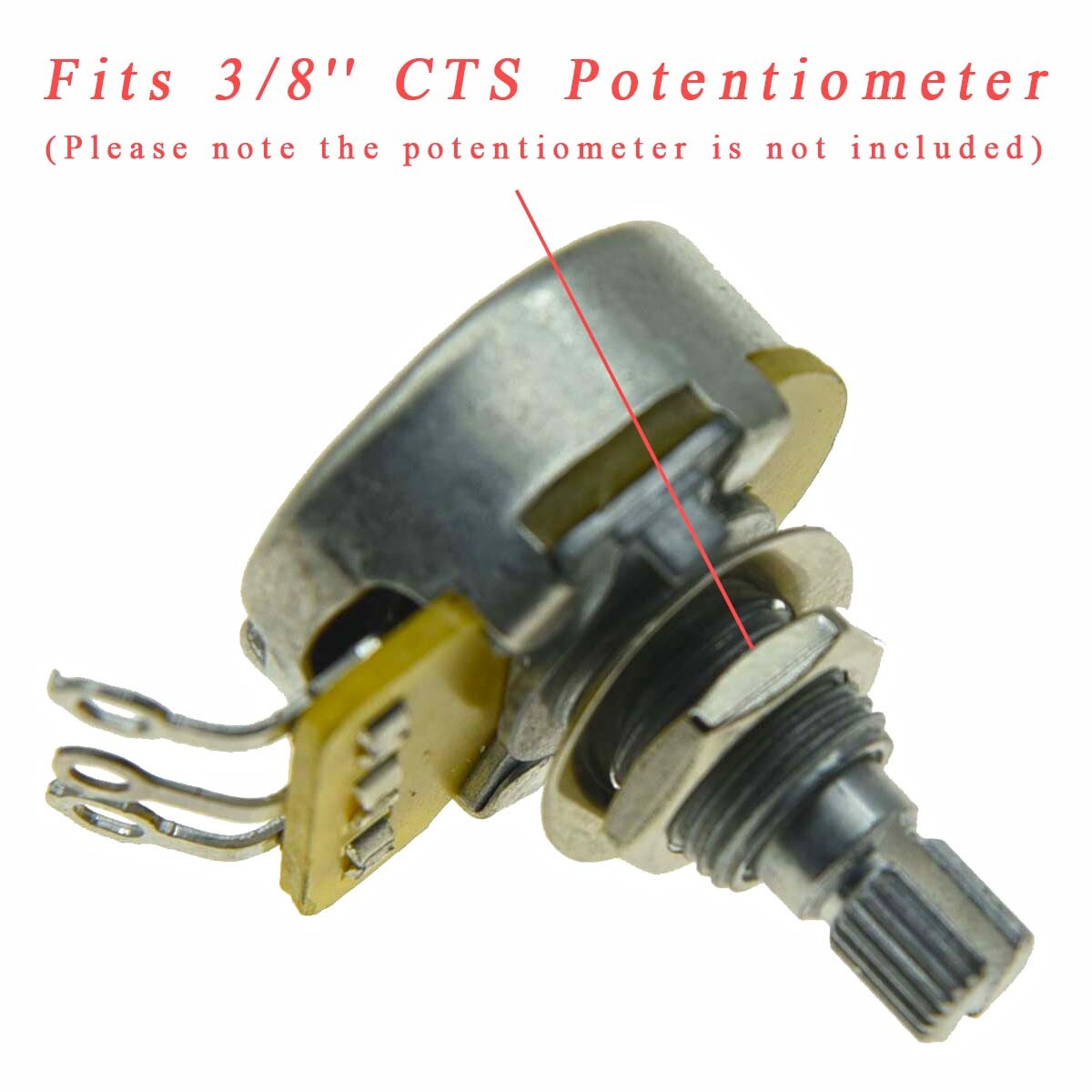 20pcs 3/8"-32 Hex Nut Guitar Pots Nuts Washers for CTS Pots or ...