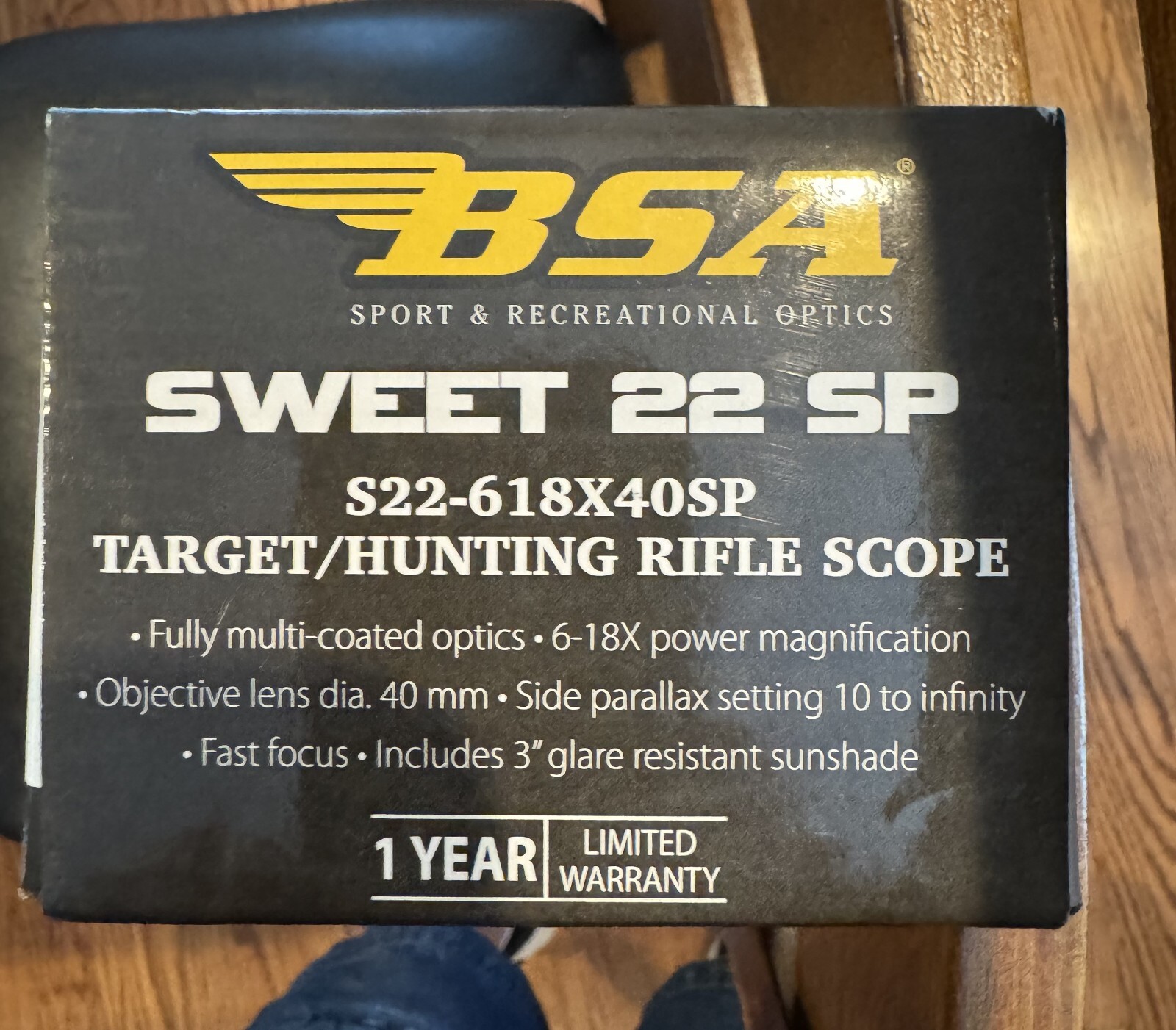 BSA OPTICS Sweet .22 SP 6-18x40 1in 30/30 Matte Rifle Scope (S22 ...