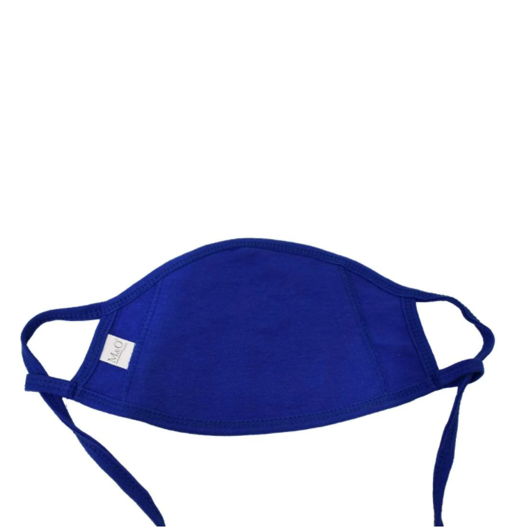 Blue Face Masks 100% Cotton Antimicrobial Adjustable Reusable Face Mask ...