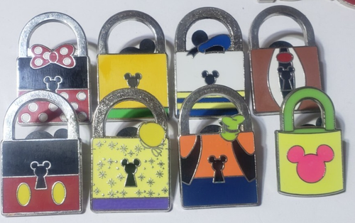 Disney Trading Pin 2013 WDW Character Locks set of 7 with bonus mini ...