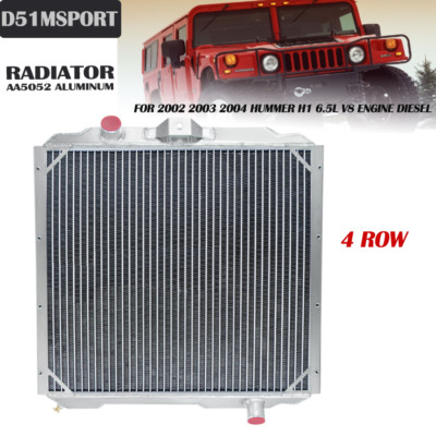 4 Row Aluminum Radiator For 2002 2003 2004 Hummer Humvee H1 V8 Engine ...