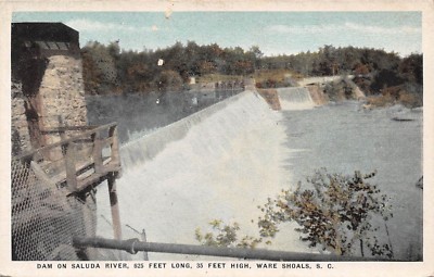 SC~SOUTH CAROLINA~WARE SHOALS~DAM ON SALUDA RIVER~EARLY~PC9651 | eBay