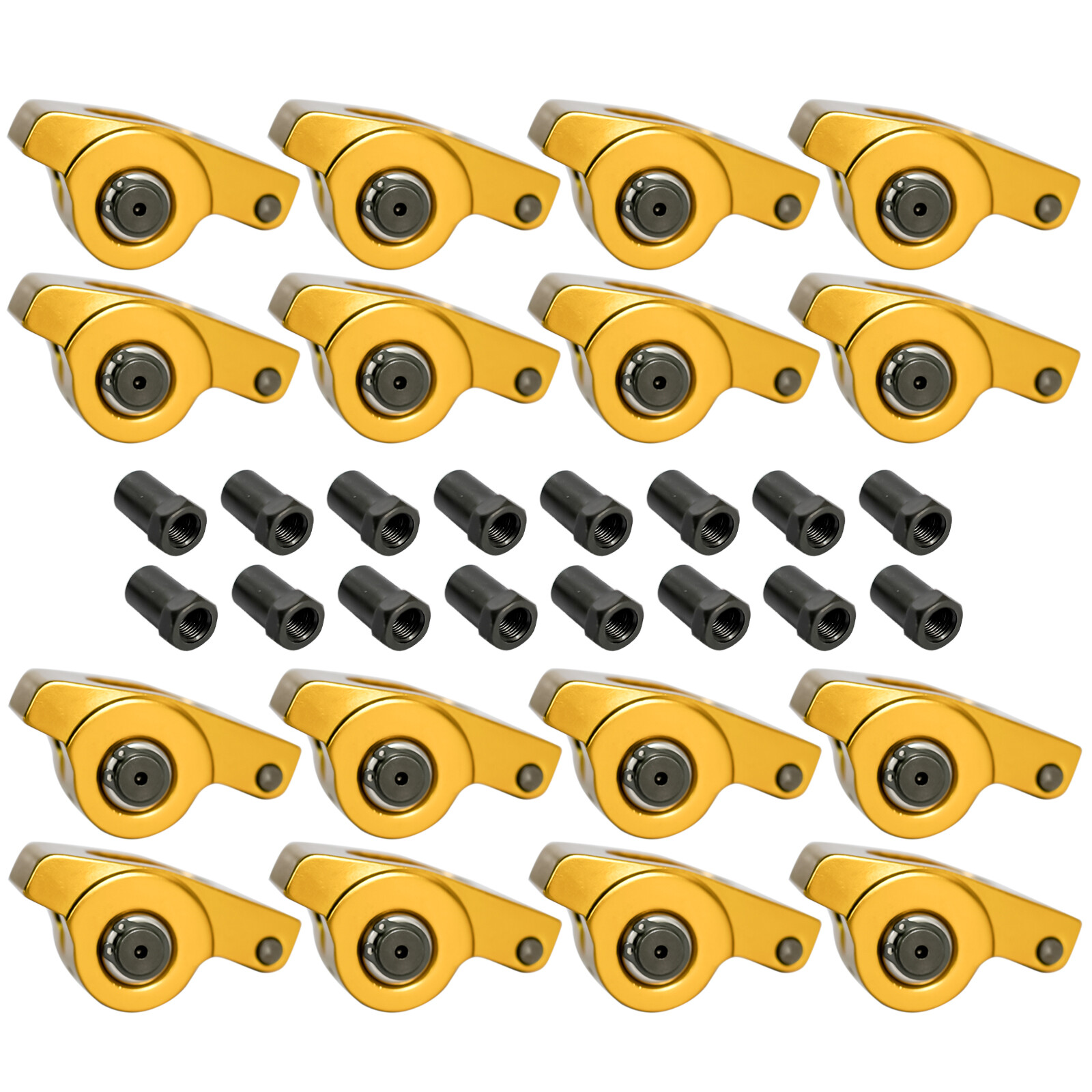 Aluminum Full Roller Rockers Arms 1.6 Ratio 3/8" Stud for Chevy SBC 267 ...