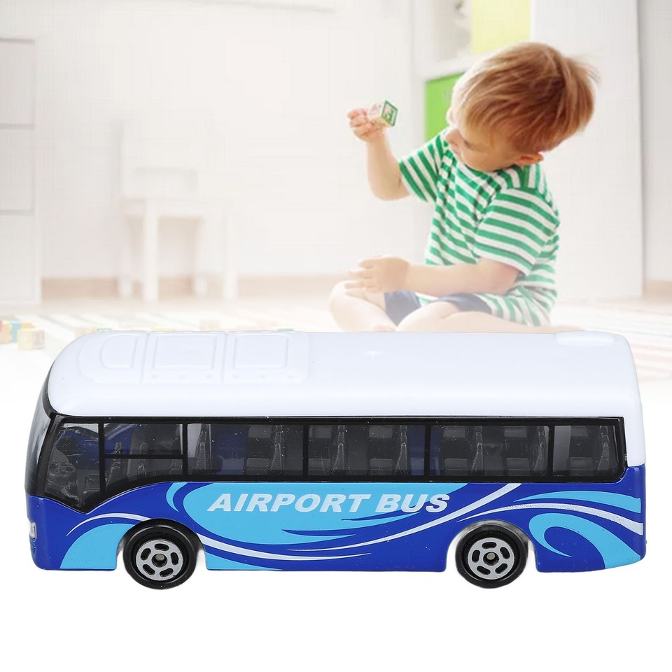 Bus Model Alloy Bus Statue Parent Child Interaction Bus Sculpture ...