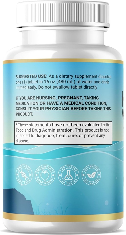 Hydrogen Water Tablets for Drinking Water – Molecular H2 Magnesium 80mg ...