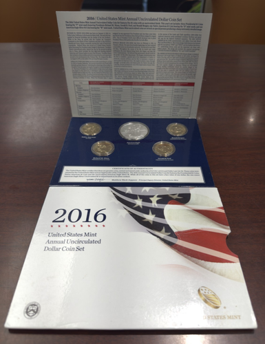 2016 US Mint Annual Dollar Uncirculated 5-Coin Set OGP With Burnished ...
