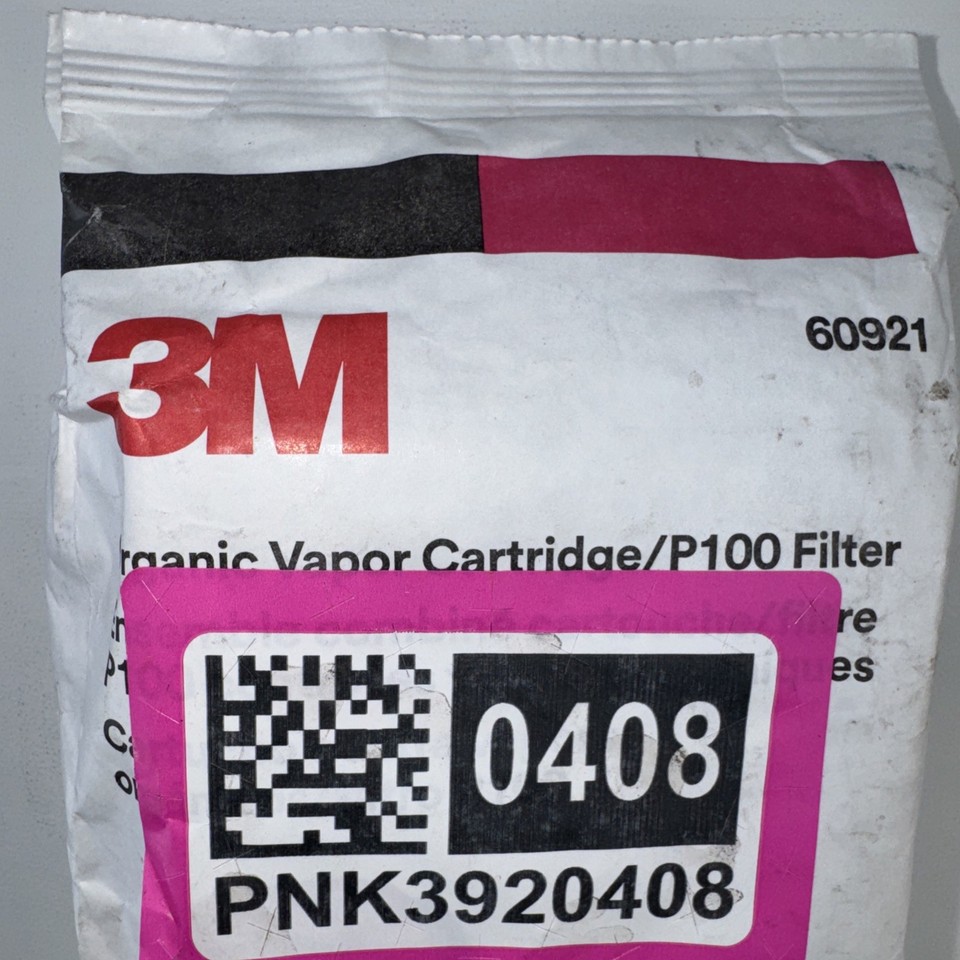3M 60921 P100 Organic Vapor Respirator Cartridges Filter 2 Pack Sealed ...