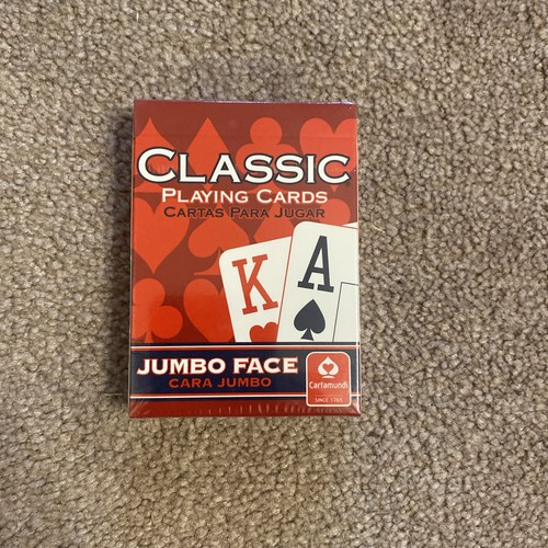 New Cartamundi Classic Brand Jumbo Faced Playing Cards Red Sealed ...