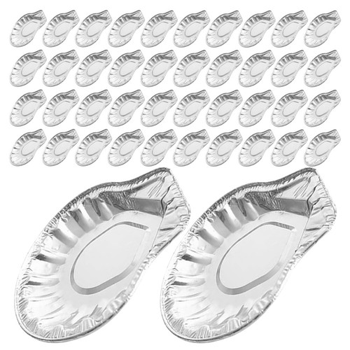 60 Pcs Aluminum Foil Grill Tray Roasting Trays Clam Shells for Baking ...