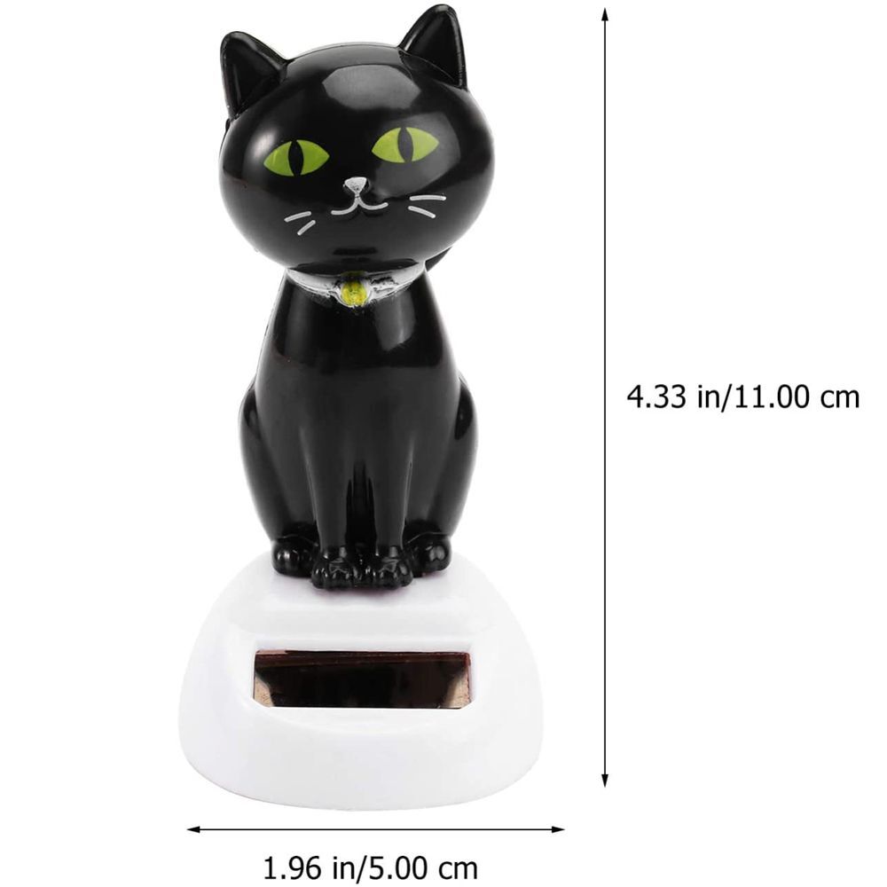 Dashboard Solar Toy Doll Dancing Cat Figure Shaking Head Cat Bobble ...