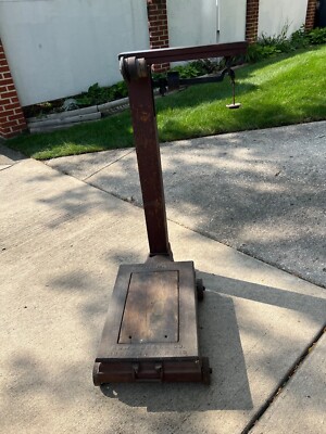 Antique Howe Co, 54" Platform Scale Rutland VT, w/counter weights | eBay