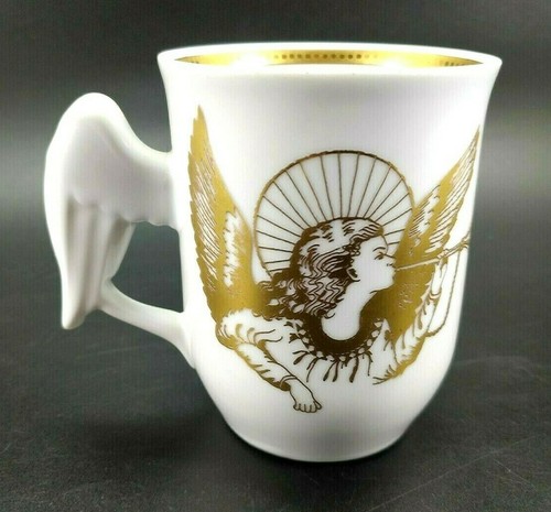 Porta Rejoice White Gold Angel Angel Wing Handle Cup Mug Portugal | eBay