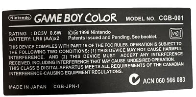 Gameboy Color / Game Boy Color GBC Label Aufkleber NEU | eBay.de