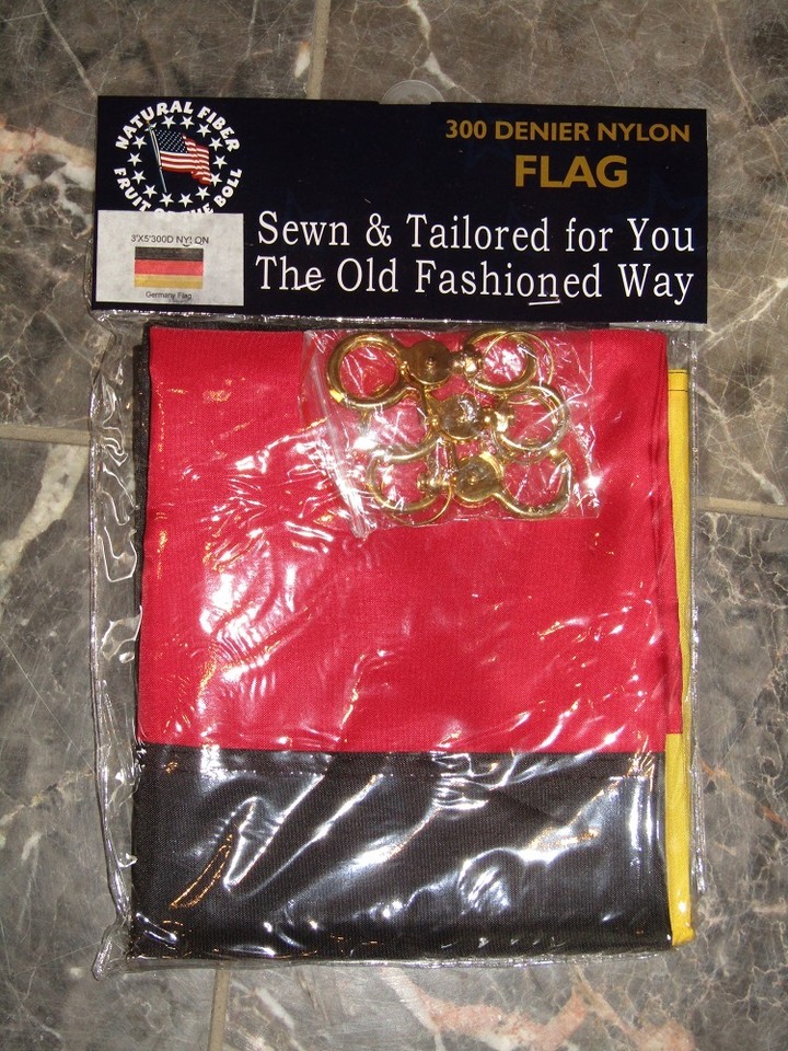 3x5 Embroidered Sewn German Germany Country 300D Nylon Flag 3'x5' | eBay